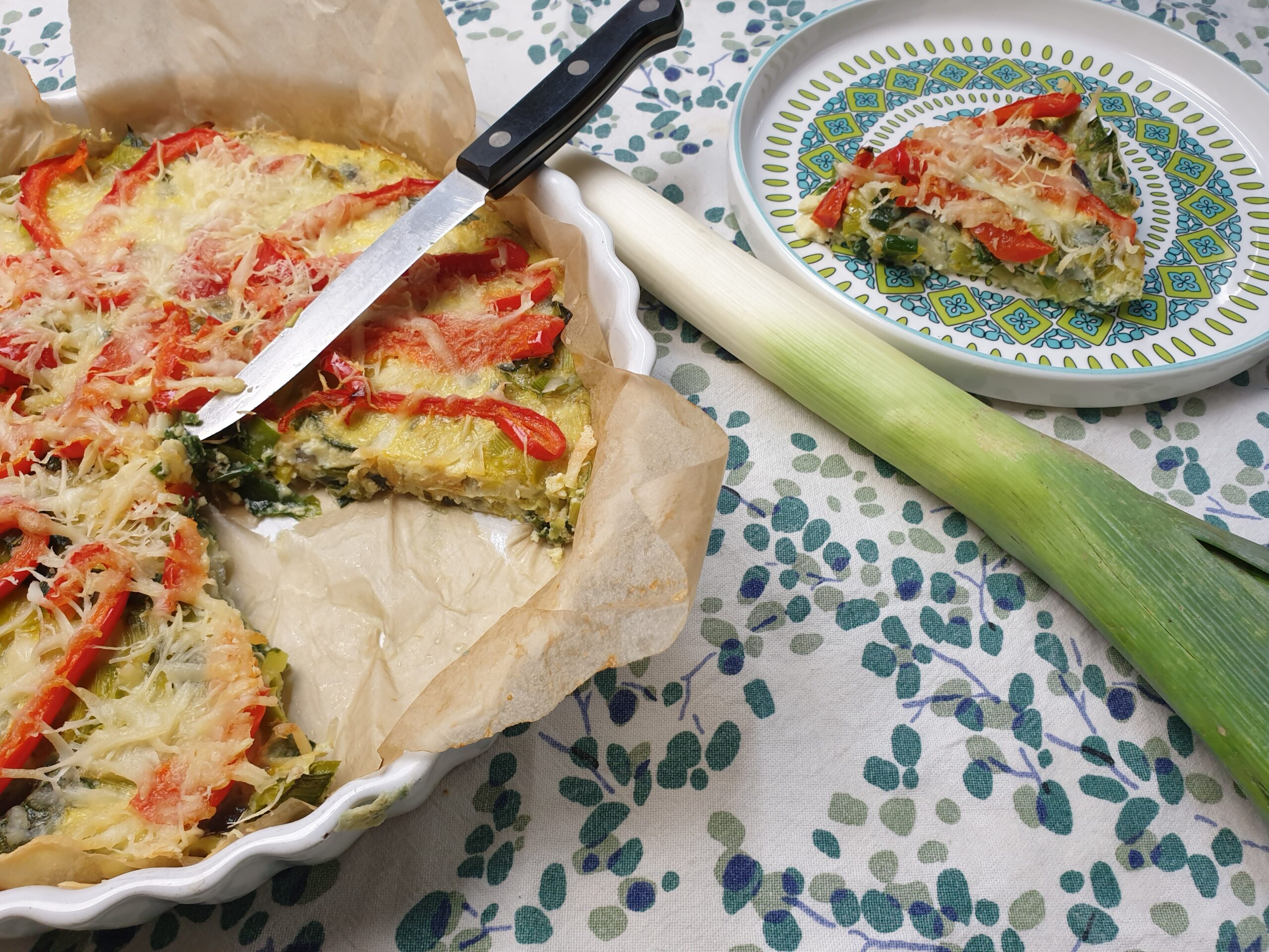 Frittata met prei en paprika - Kievitamines