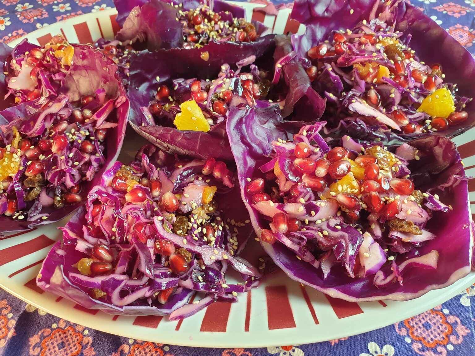 Rode kool salade met sinaasappel - Kievitamines